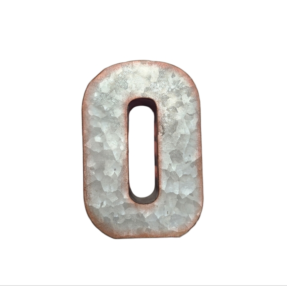 Hobby Lobby | Accents | 3d Galvanized Letter O Or Number Zero Decor ...